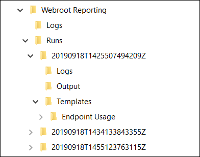 Report output files